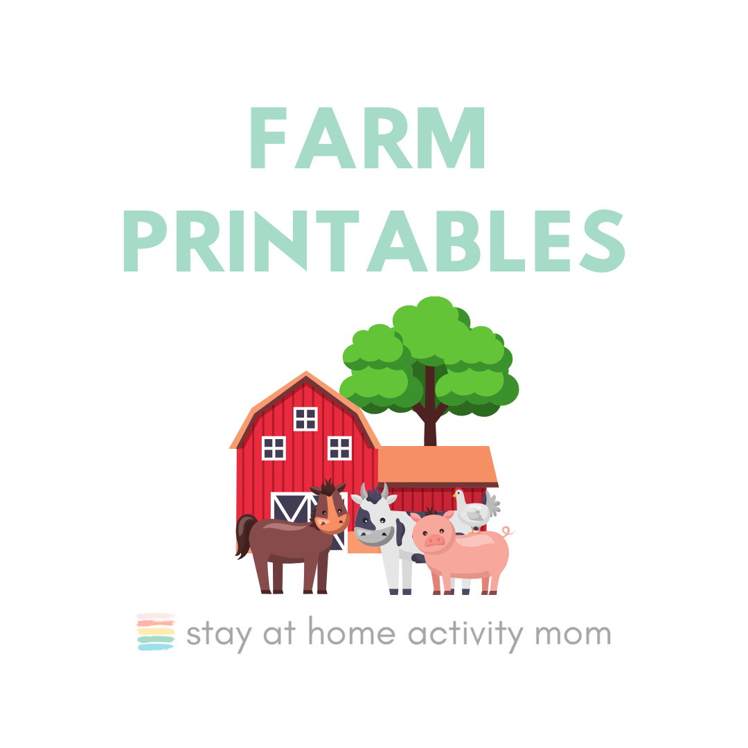 7 Free Farm Printable Kids Activities! – Stay at Home Activity Mom