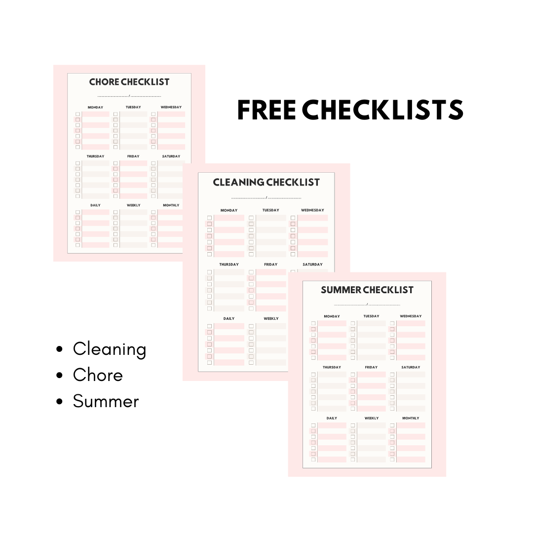 Free Printables: Mom and Kid Checklists – Stay at Home Activity Mom
