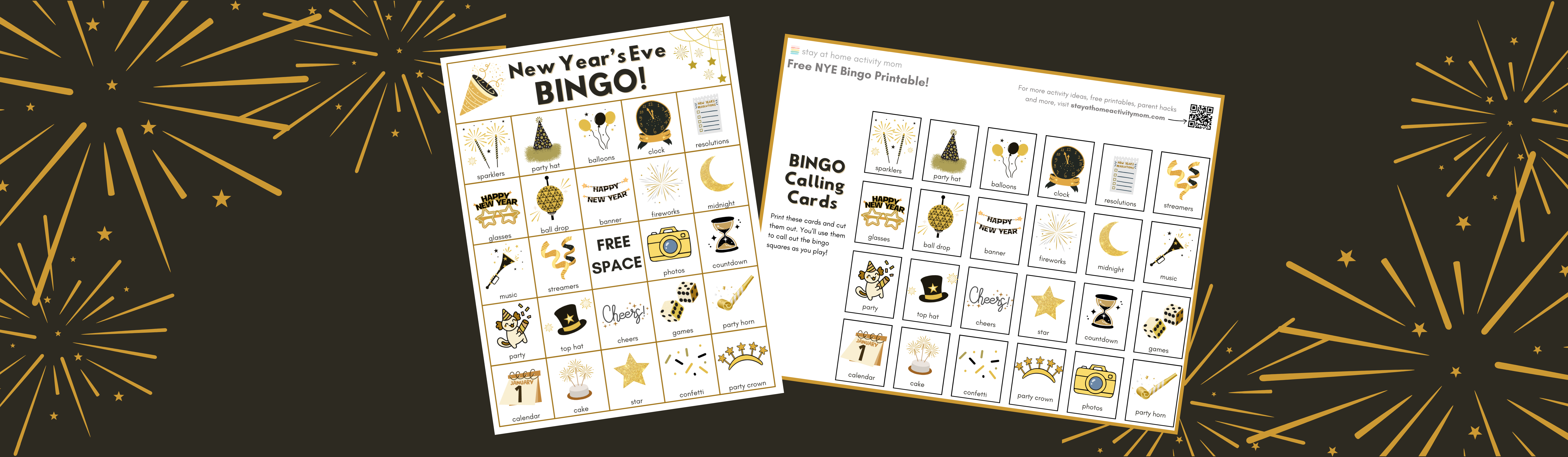 New Year's Eve Bingo Free Printable for Family New Year Fun! – Stay at ...
