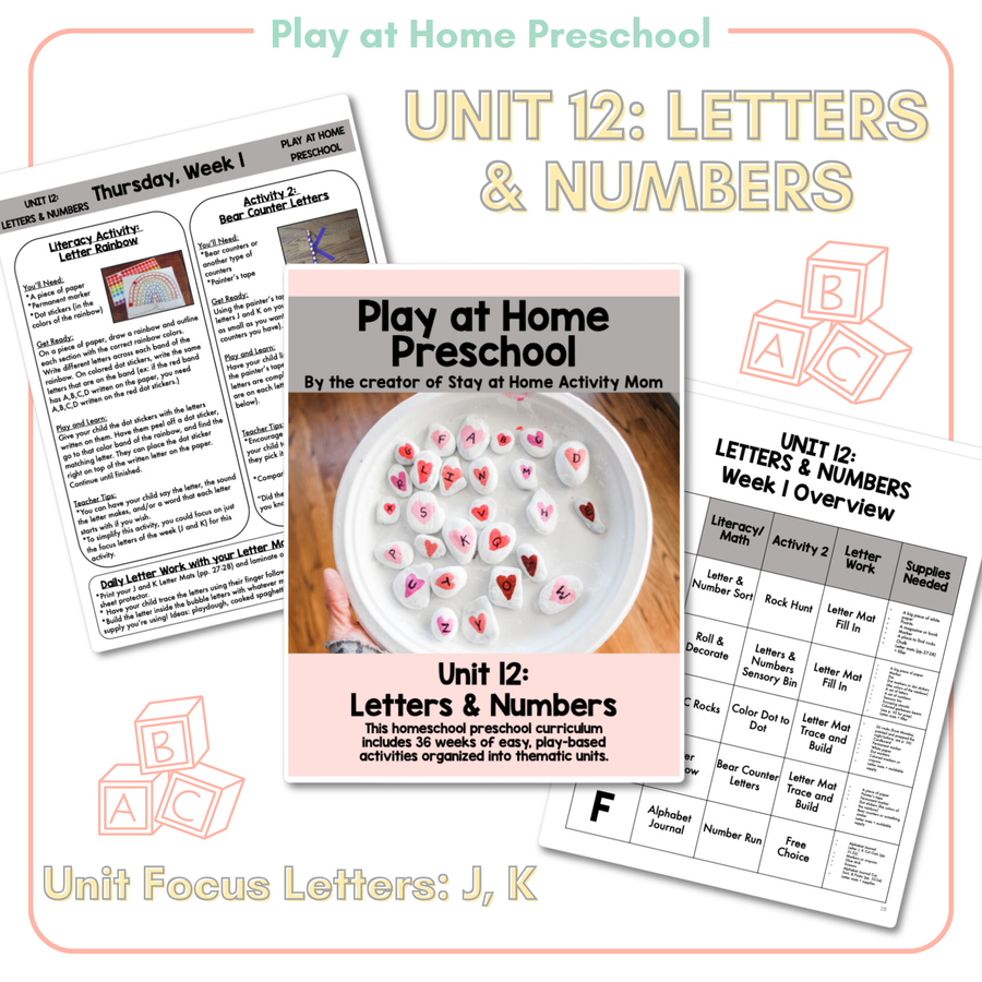 Play at Home Preschool Program – Stay at Home Activity Mom
